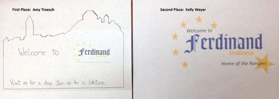 Ferdinand Welcome Sign contest winner announced - Dubois County Free ...