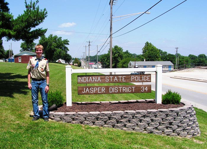 Jasper Boy Scout restores State Police Post sign for Eagle Scout ...
