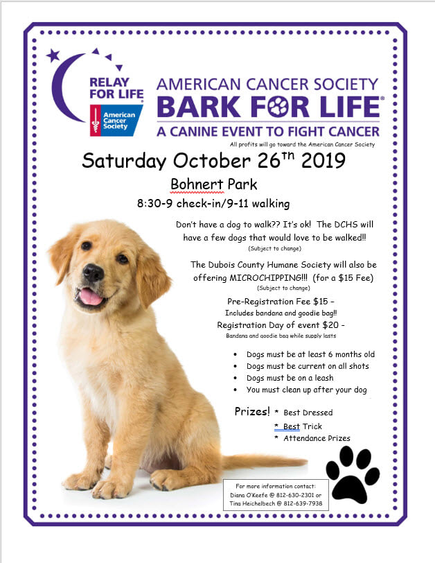 American Cancer Society hosting Bark for Life at Bohnert Park - Dubois ...