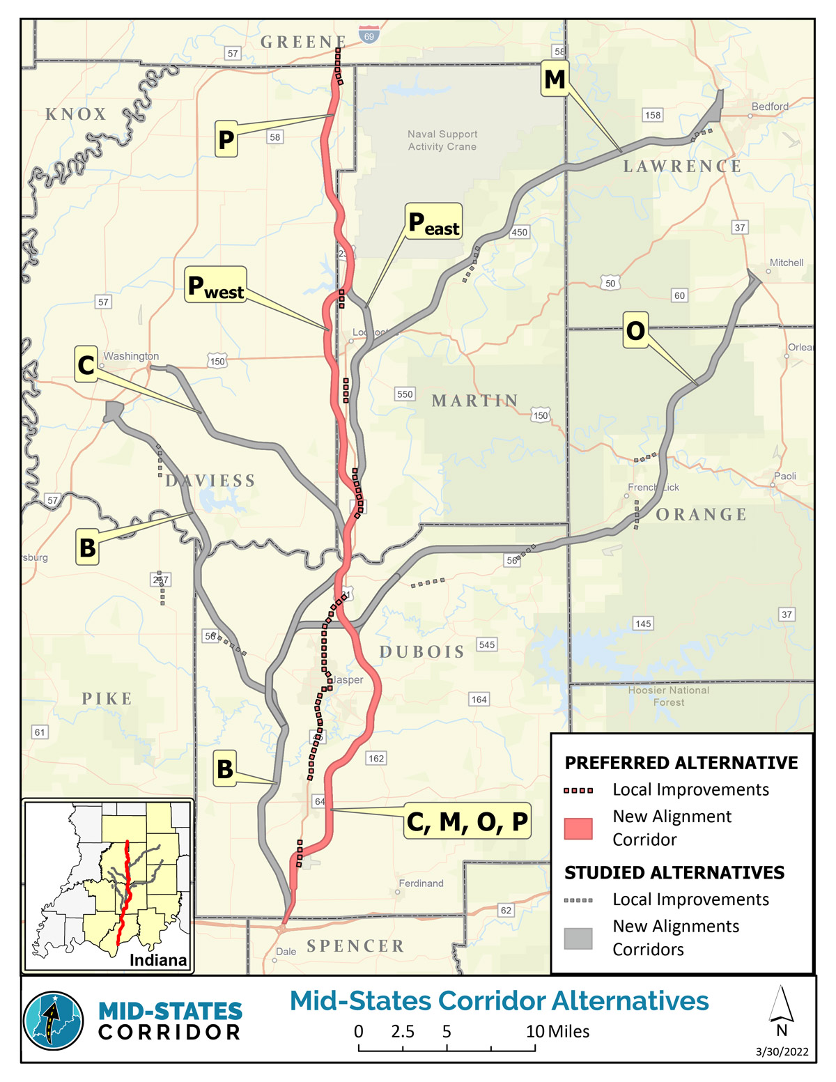 Maps, Mid-States Corridor draft published - Dubois County Free Press, Inc.