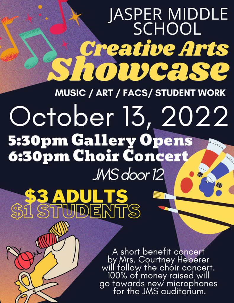 Jasper Middle School Creative Arts Showcase next Thursday, Oct. 13 ...