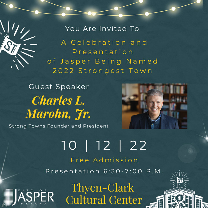 Public invited to celebrate Jasper's Strongest Town award this ...