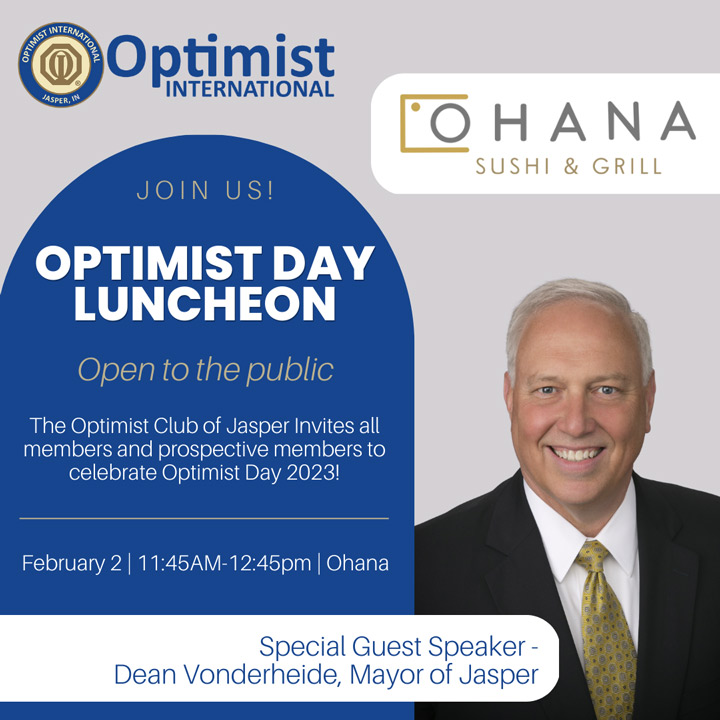 Optimist Club of Jasper celebrates optimism with special luncheon ...