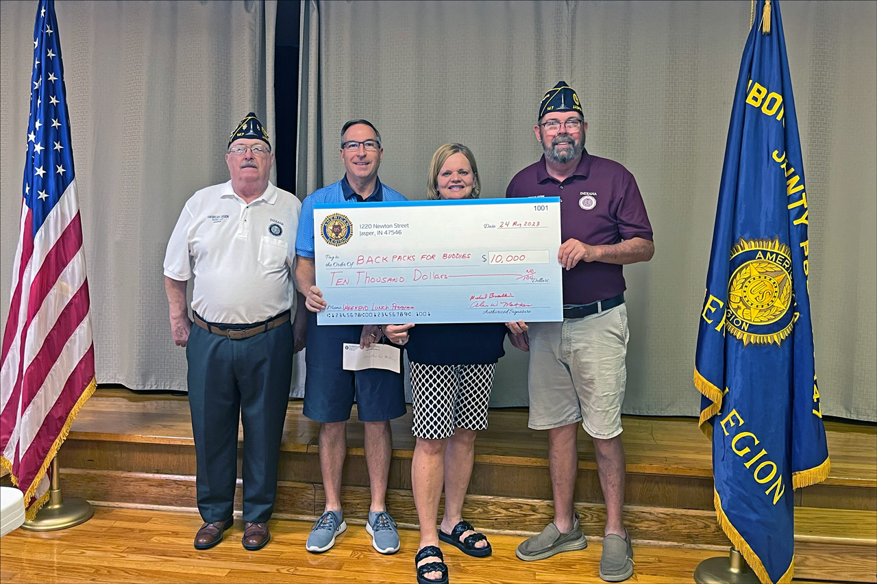 American Legion Post #147 donates $10k to Back Pack Buddies - Dubois ...