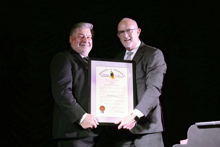 Shinabarger receives Sagamore of the Wabash - Dubois County Free Press ...