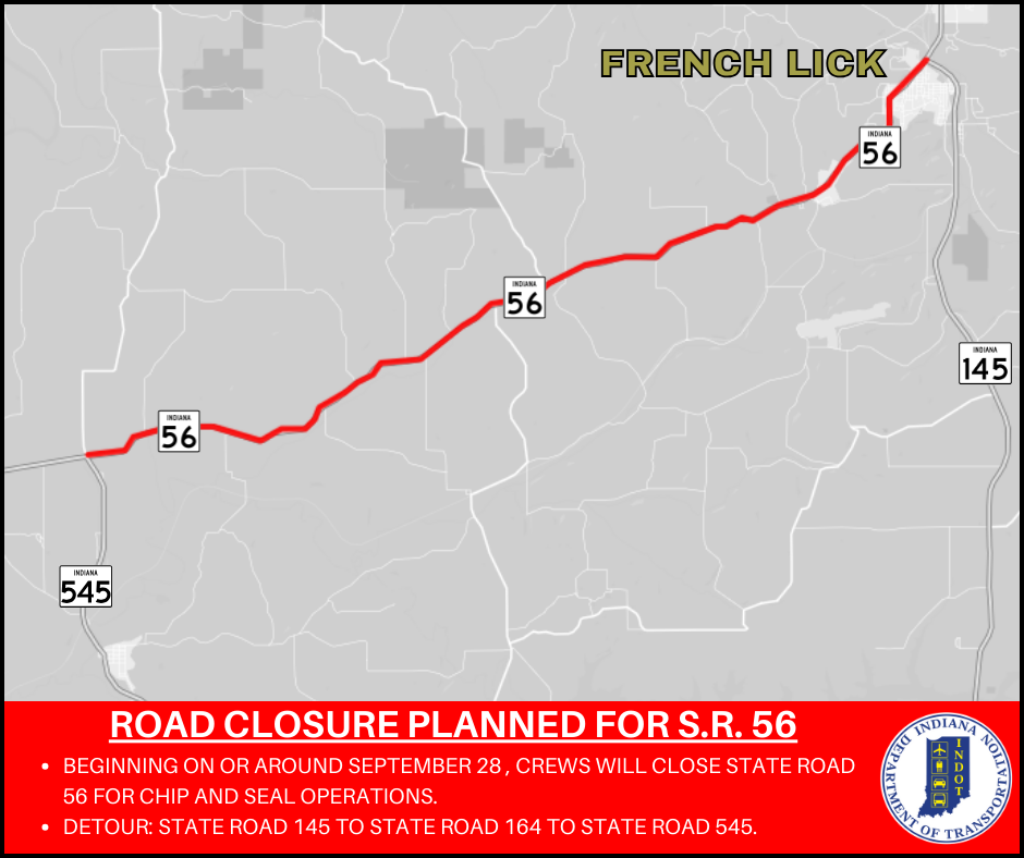 Road closure planned for State Road 56 - Dubois County Free Press, Inc.