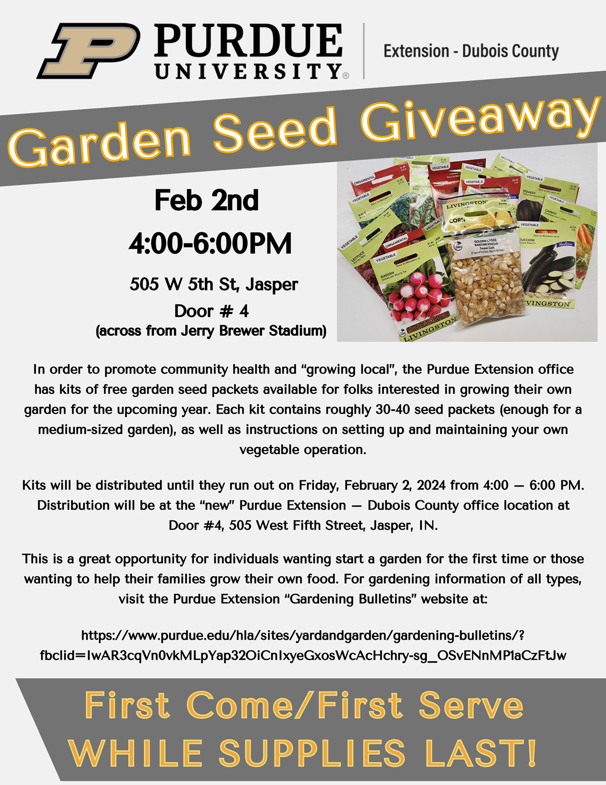 Purdue Extension hosting 'Garden Seed Giveaway' - Dubois County Free ...